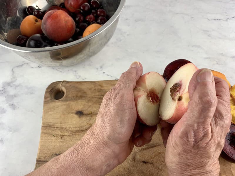Stone Fruit Salad with Vanilla Bean Syrup - Salads with Anastasia