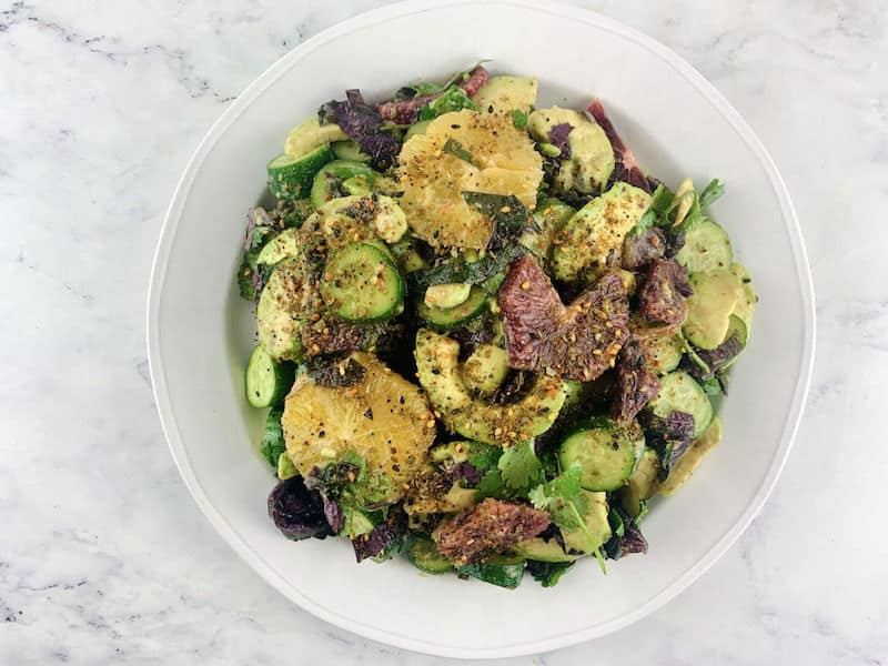 Shiso Salad with Blood Oranges and Avocado - Salads with Anastasia